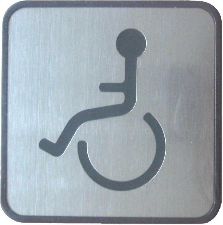 Piktogram "Invalida" nerez - Kliky, okenní a dveřní kování, panty ...
